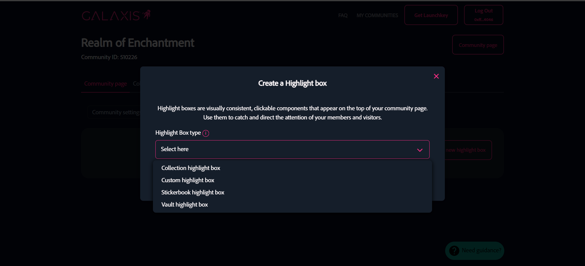 Add Highlight | Galaxis Wiki